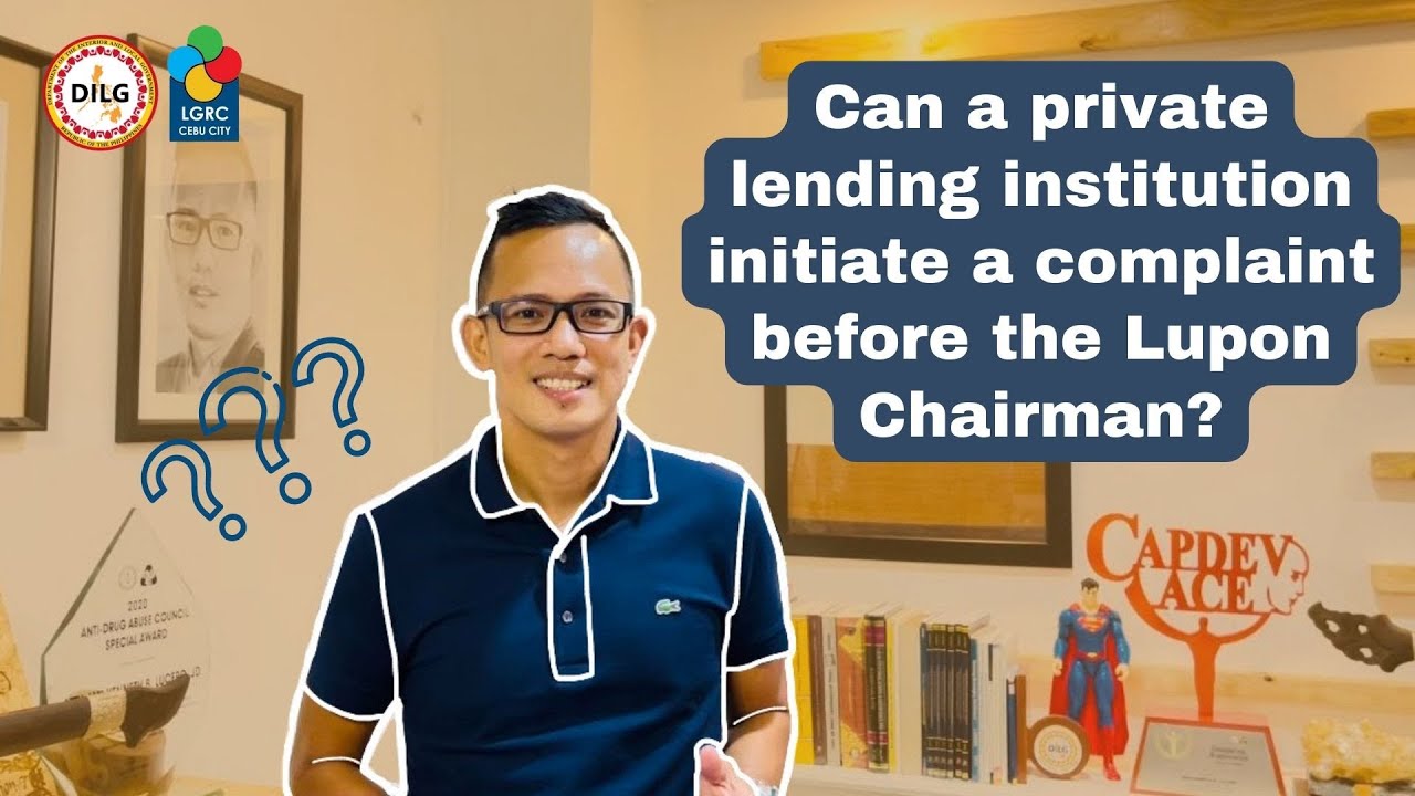 APO SHARES EP 5: Can a private lending institution initiate a complaint ...