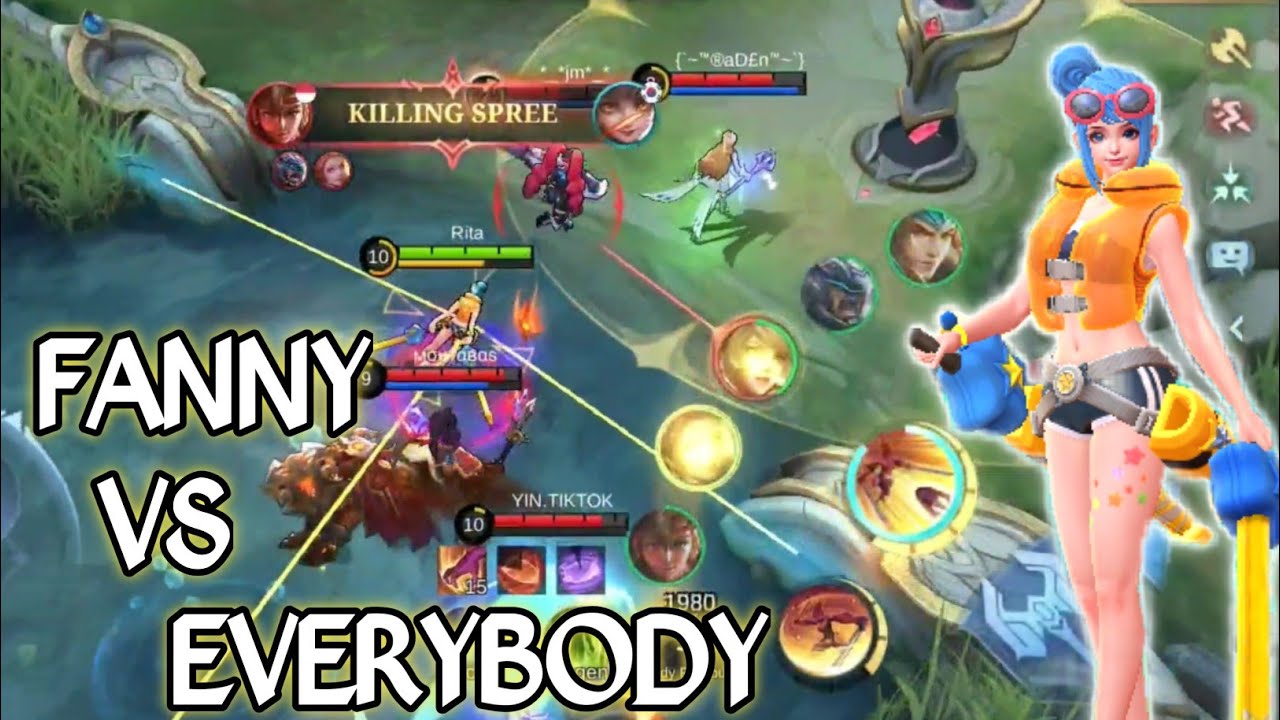 FANNY VS EVERYBODY || GAMEPLAY FANNY 2023 || FANNY BUILD AND EMBLEM ...