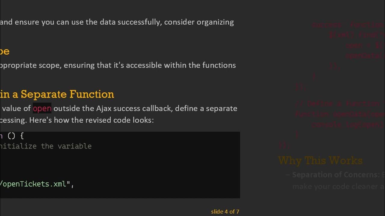 How to Properly Return a Response from Ajax Call to Open an XML File ...