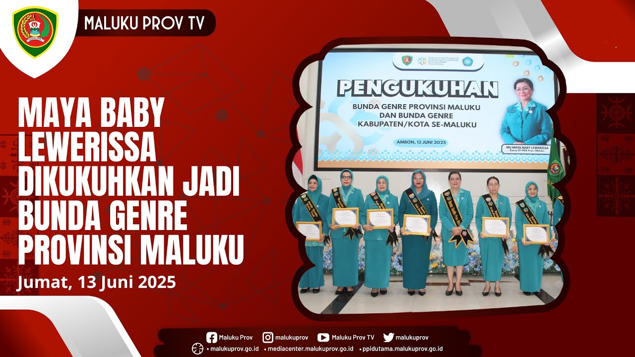 MAYA BABY LEWERISSA DIKUKUHKAN JADI BUNDA GENRE PROVINSI MALUKU - YouTube
