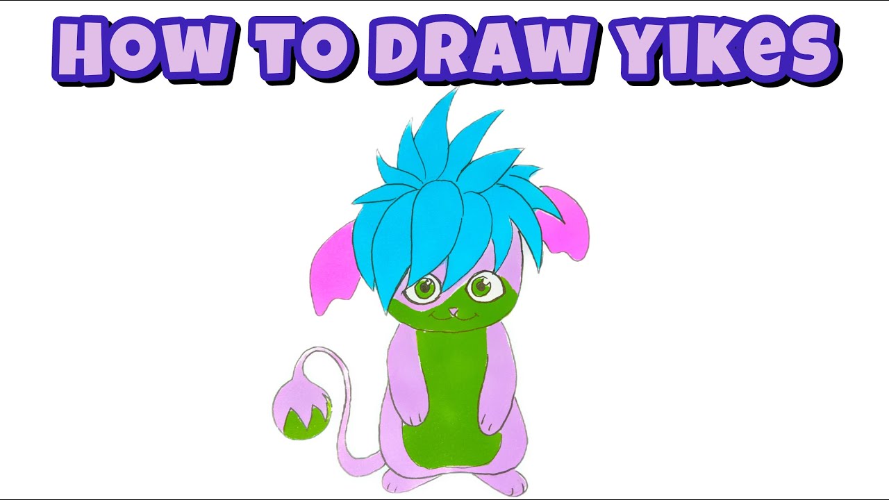 How to Draw Very Friendly and Kind Yikes from Popples – Step By Step ...