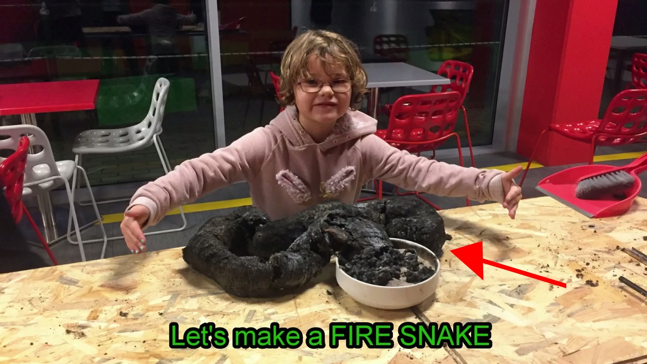 DIY EXPERIMENT: THE BLACK FIRE SNAKE WITH YARA AND AMBER - YouTube