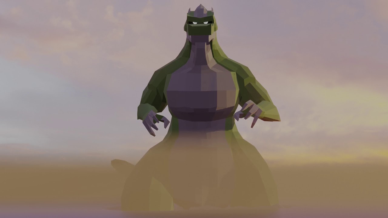 Godzilla Walking Animation - YouTube