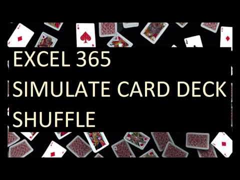 Excel 365 Tutorial: Randomize (shuffle) deck of cards - YouTube
