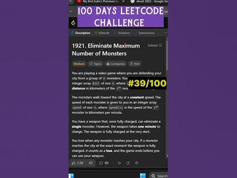 Day 39/100 Leetcode Challenge #coding #leetcodechallenge - YouTube