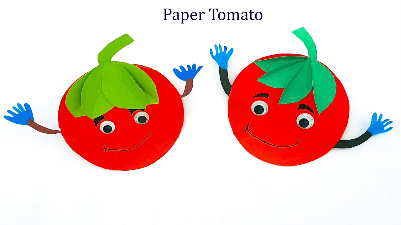 How To Make Easy Paper Tomato | Nursery Craft Ideas | Paper Craft Easy ...