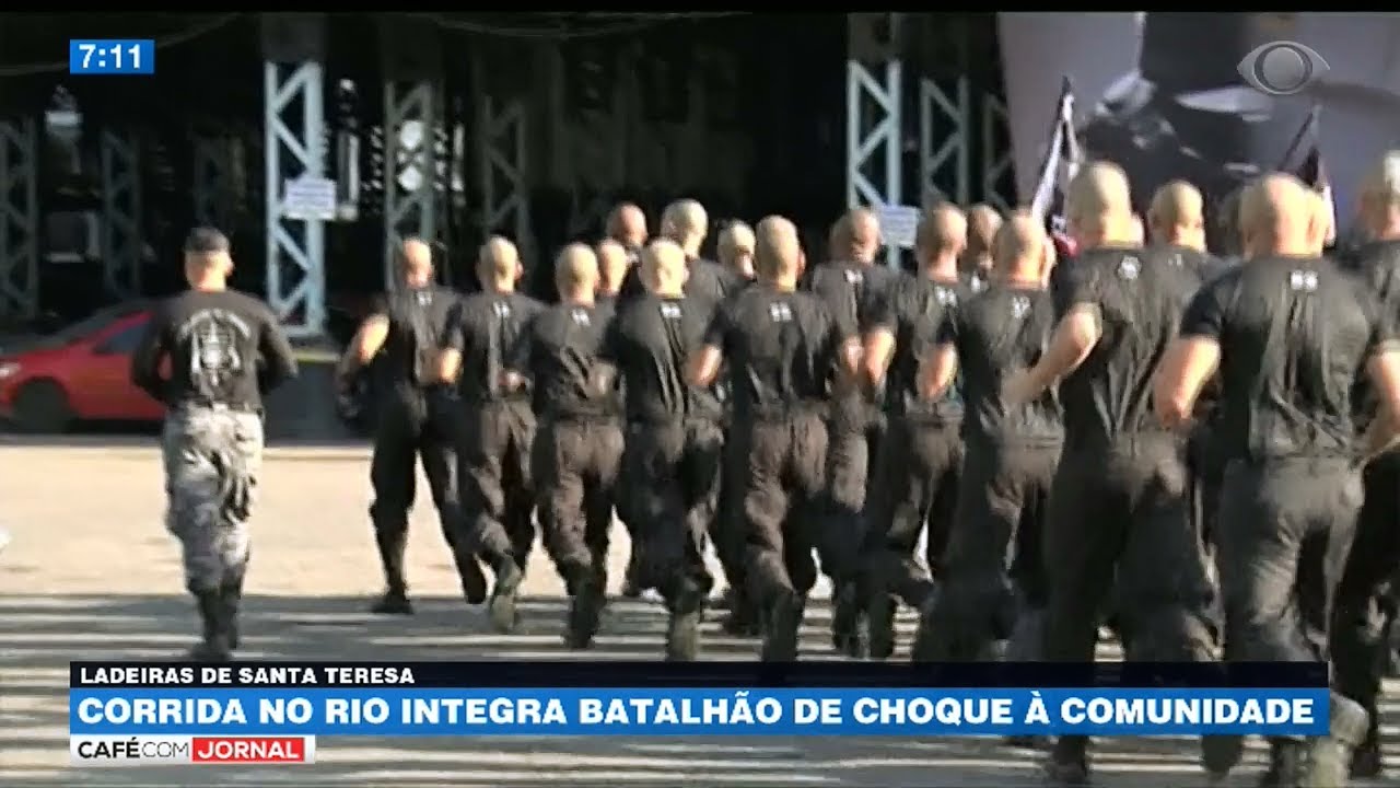 RJ: Corrida integra Batalhão de Choque à comunidade - YouTube