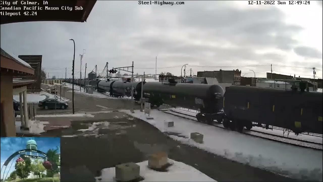 CSX, BNSF, NS, CP Power on WB Ethanol in Calmar, IA on December 11, 2022 - YouTube