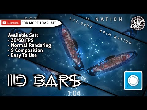 Template For Avee Player 1.2.83 | Grim 3D Bars [Flash Glow Blue] "Type ...