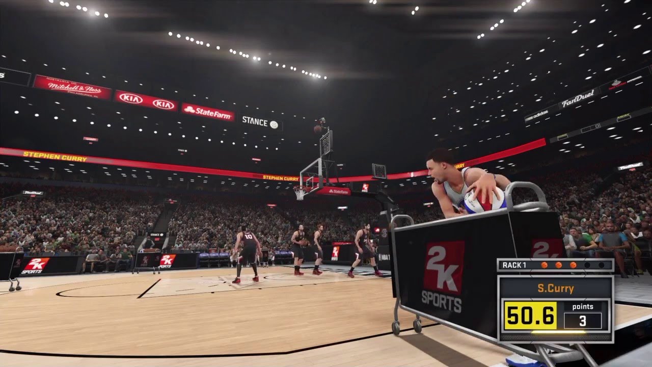 Stephen Curry PERFECT Three-Point Contest Round NBA 2K16 - YouTube