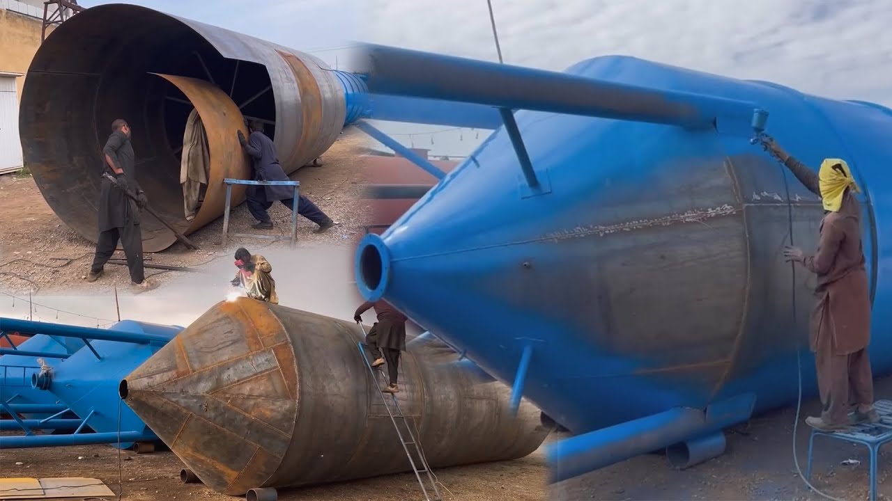 Production of the third tank using primitive equipment. - YouTube