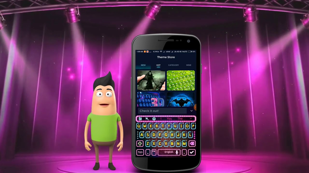 Minions Introduce: The Best Neon Pink Keyboard Theme - YouTube