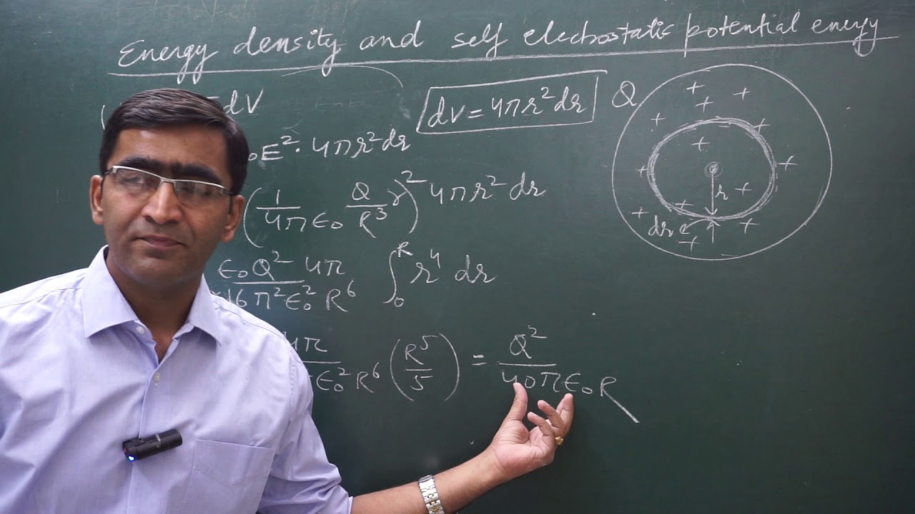 self electrostatic potential energy of sphere and shell by using energy ...