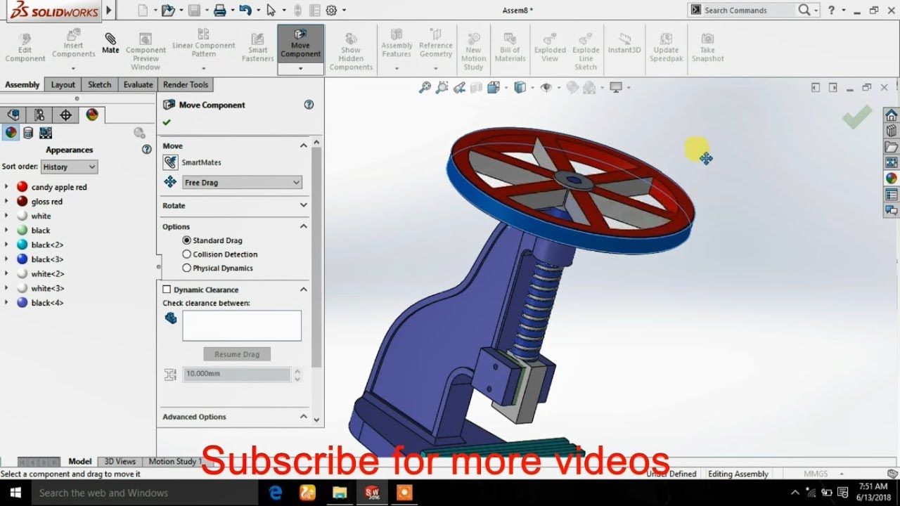 Fly press machine part 3 (body) Design - YouTube