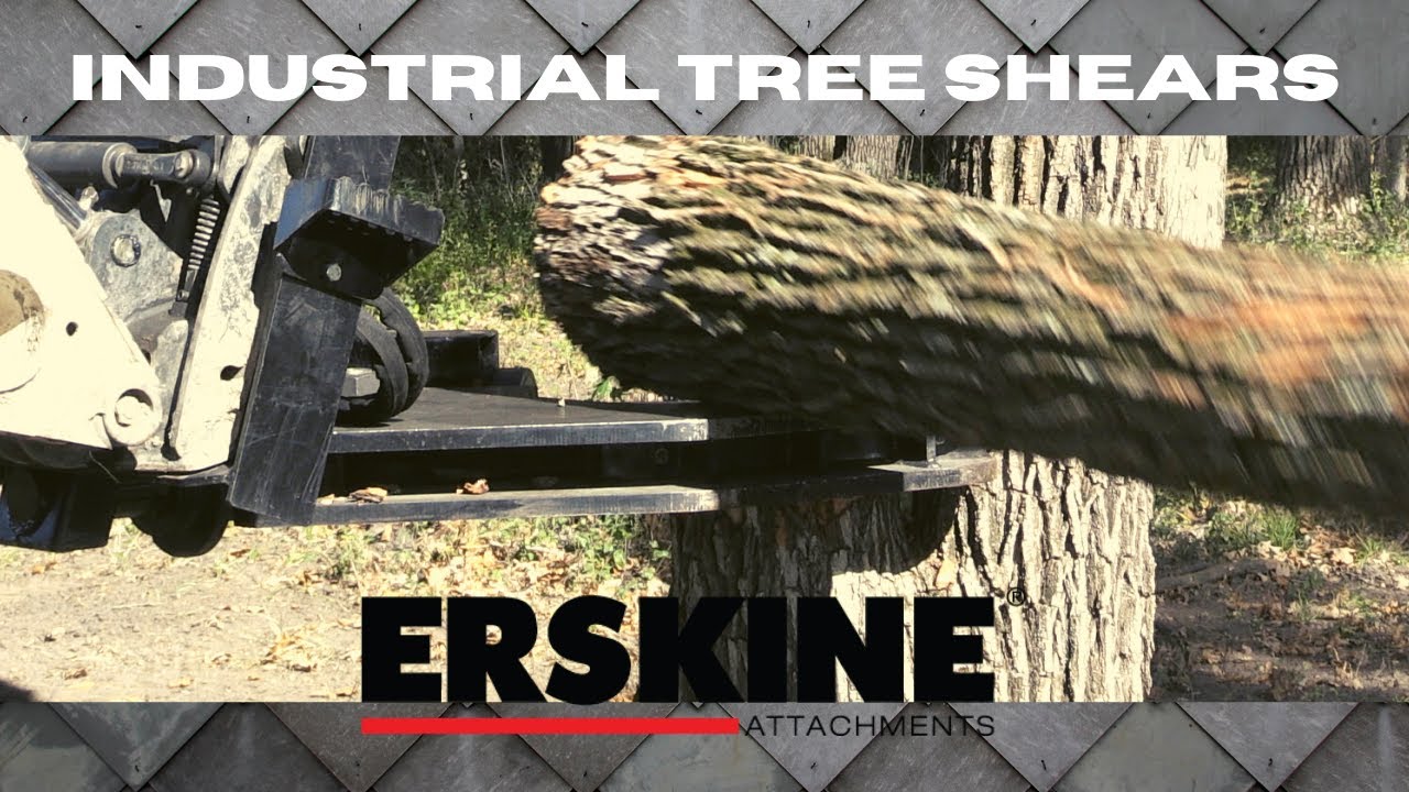 The Industrial Tree Shears for skid steer in action - YouTube