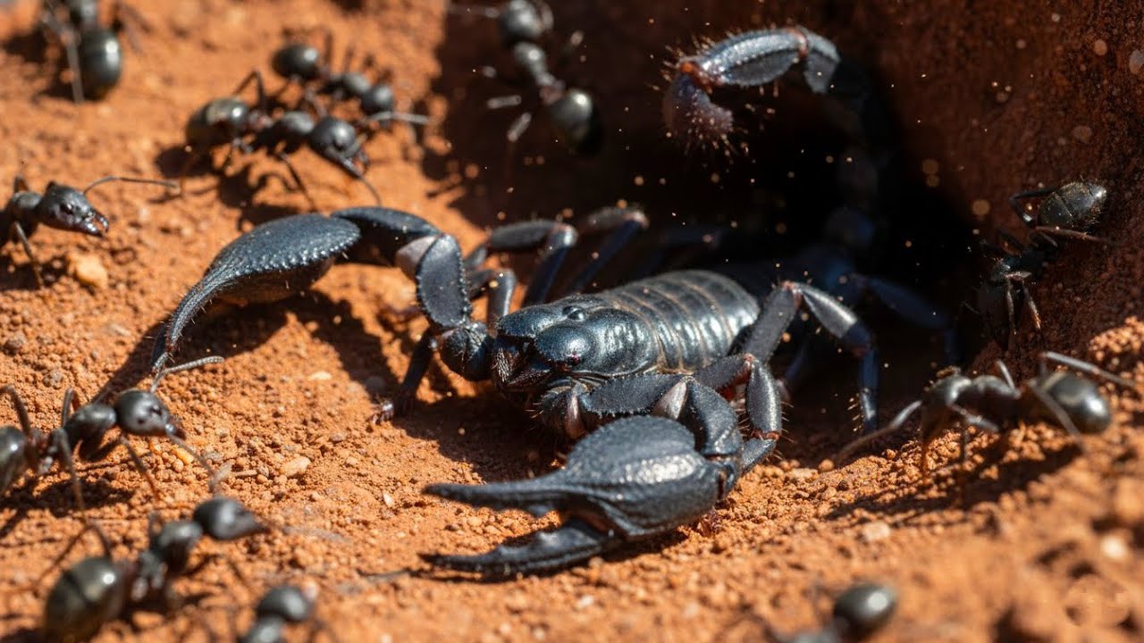 Scorpion Vs Tarantula Epic Underground Battle With Giant Ants Youtube