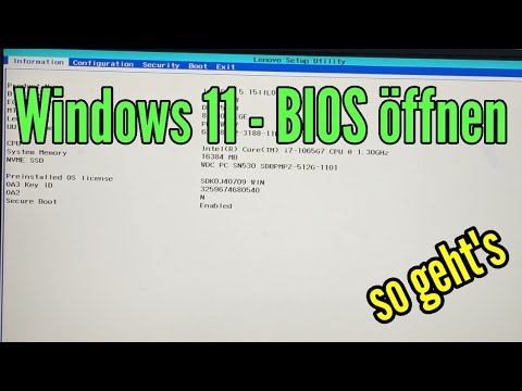 Windows 11 BIOS öffnen so geht's - Bios starten Win 11 Tutorial - YouTube