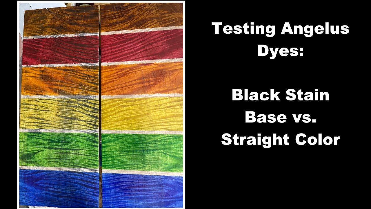 Testing Dyes on Figured Wood: Black Stain Base vs. Straight Color - YouTube