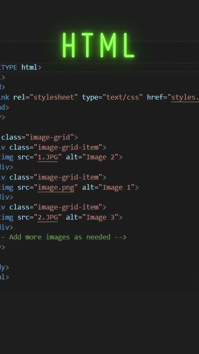 How To Create Image Grid In 2023 Using Html And Css Htmltutorial Edditing Coding Css Html 