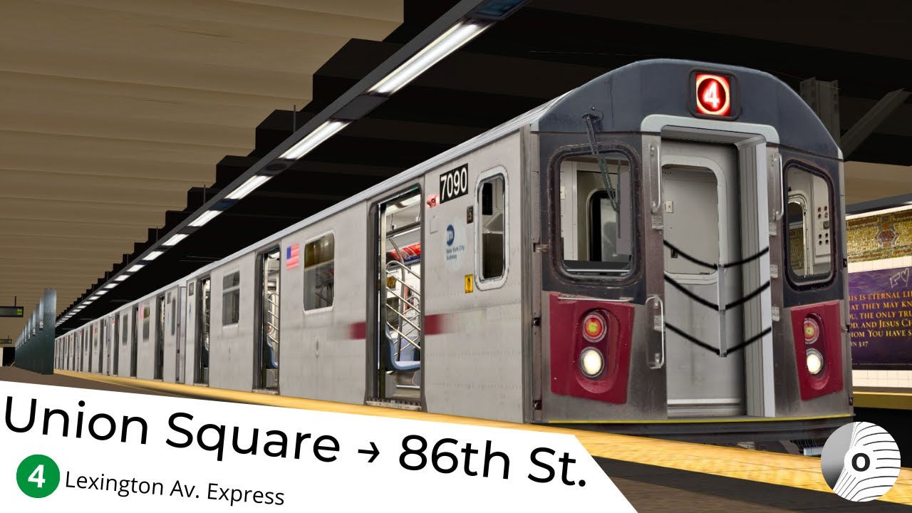 OpenBVE - 14TH ST.-UNION SQUARE to 86TH ST. (New York City Subway (4 ...