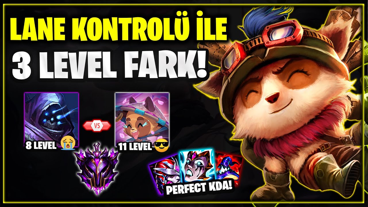 LANE KONTROLÜ İLE 3 LEVEL DİFF ATTIK! | Perfect Kda Teemo! | EUW Teemo ...