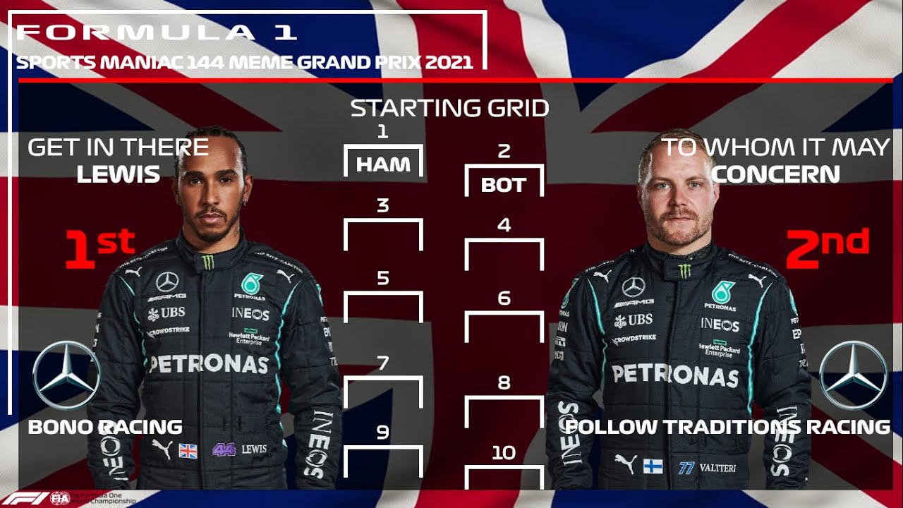 F1 2021 Meme Grand Prix Starting Grid - YouTube