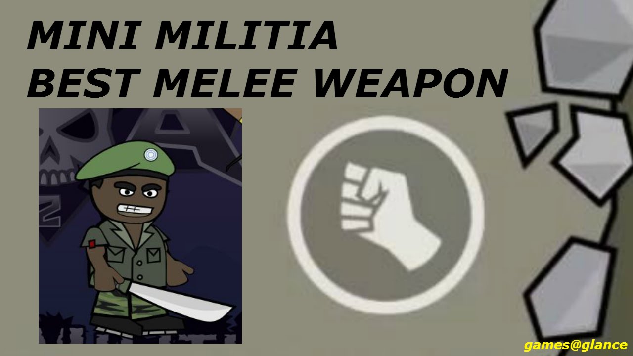 DA2 Mini Militia All Weapons Melee Attack Damage Test - YouTube