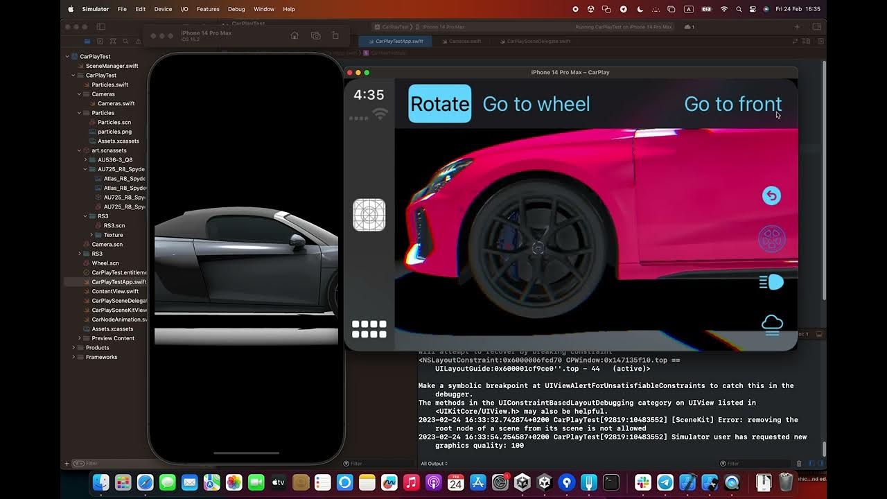 CarPlay 3D SceneKit, SwiftUI, 3D Interestion, Vehicle Preview - YouTube