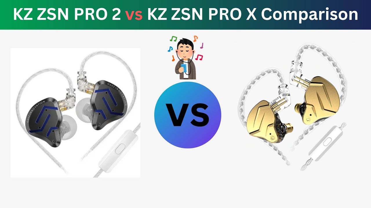 KZ ZSN PRO 2 vs KZ ZSN PRO X Comparison #compareearphone #kzzsn # ...