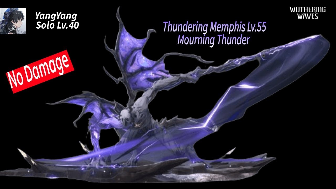 Wuthering Wave | YangYang Solo Lv.40 | No Damage | Thundering Memphis ...