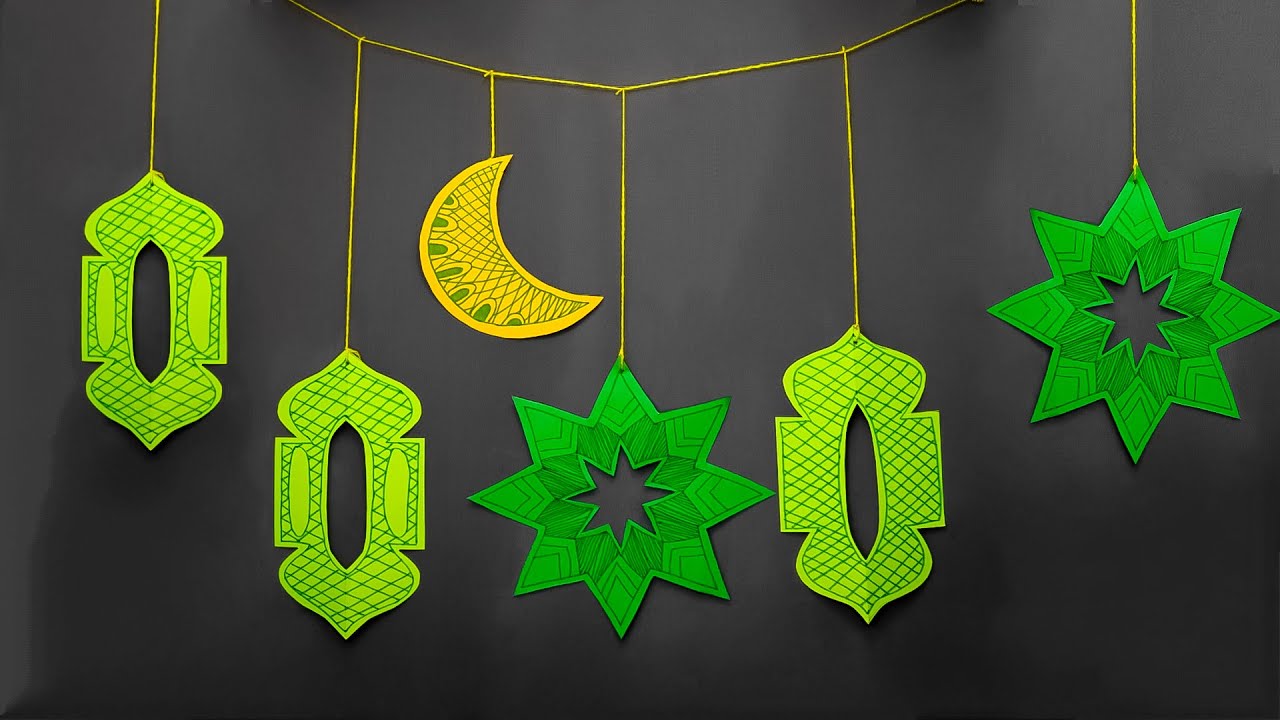 Ide kreatif hiasan ramadhan dari kertas untuk menghiasi dinding mudah ...