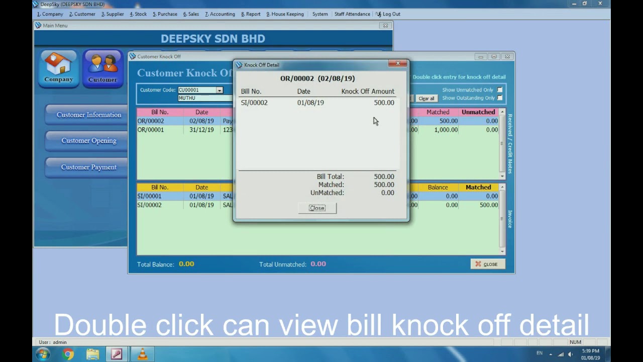 DEEPSKY TUTORIAL 03 PAYMENT AND KNOCK OFF - YouTube