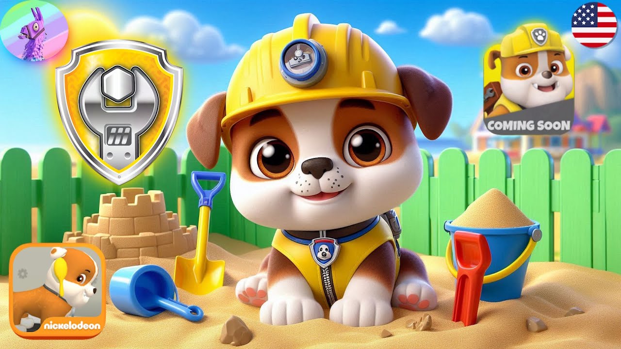 PAW Patrol Sandbox & Rubble! A Day in Adventure Bay! [Paw Patrol Games ...