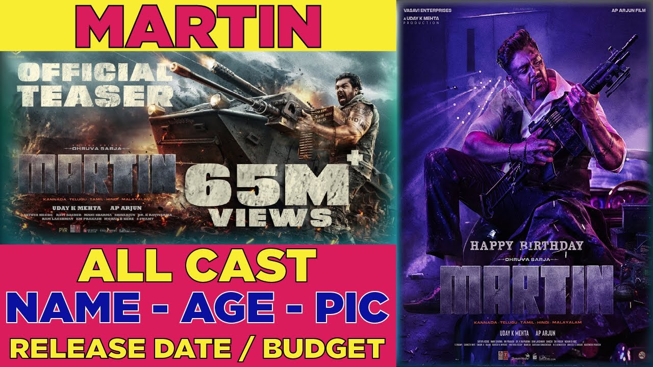 Martin Release Date | Dhruva Sarja | Budget, Cast, Crew & Actors | Box ...