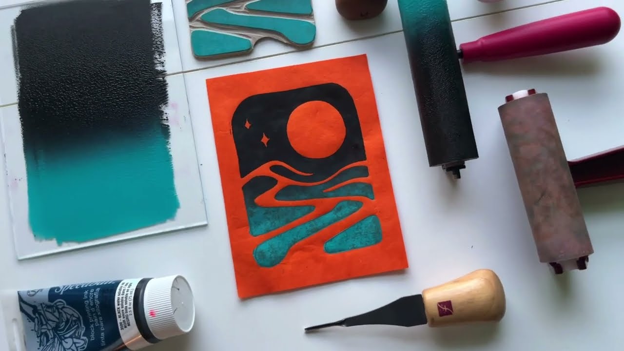 Day 11 | 22 Days of Block Printing Challenge | Linocut Carving ...