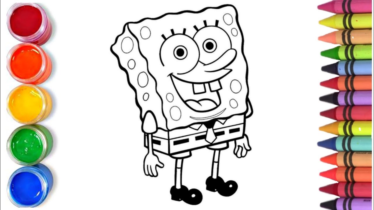 How to draw easy spongebob | easy drawing step by step for kids - YouTube