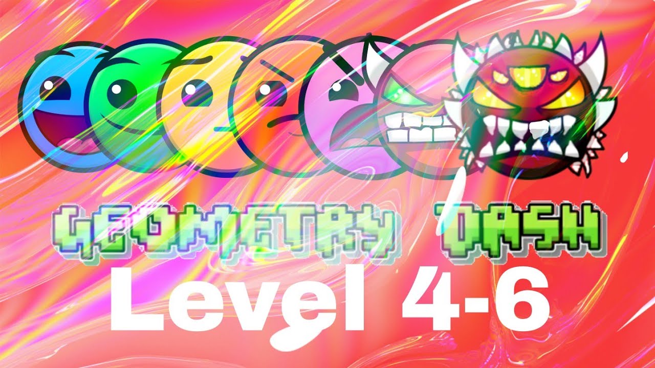 Прохожу geometry dash, 4-6 уровень, часть 2 - YouTube