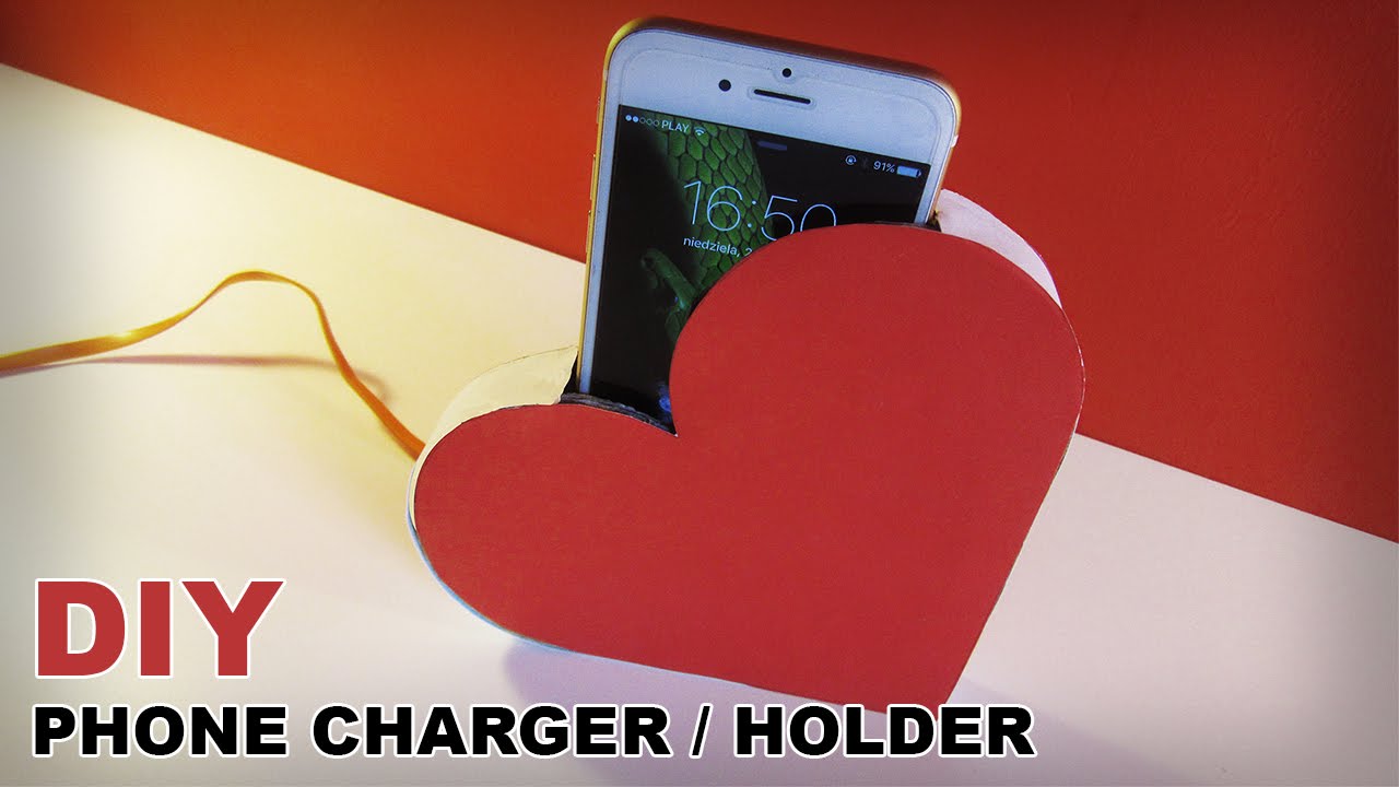 DIY Heart Phone Charger/Holder - YouTube