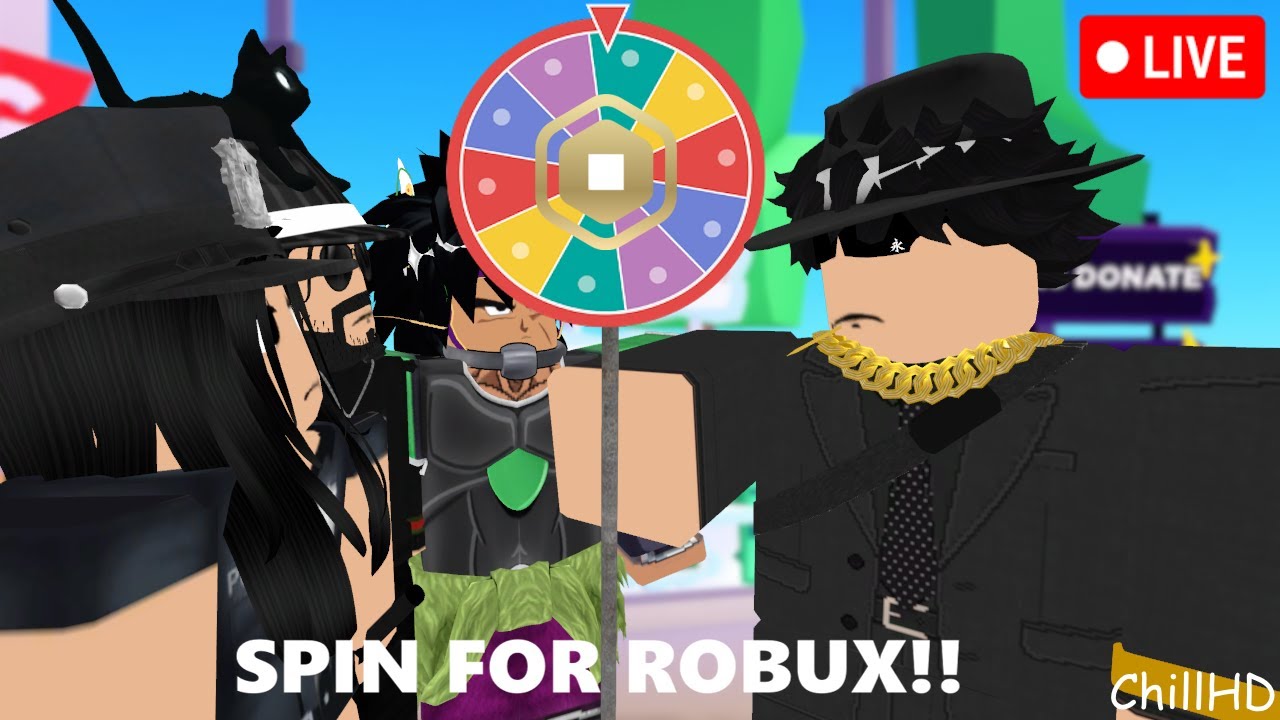🔴SPINNING THE WHEEL FOR ROBUX!! WIN UP TO 200 ROBUX!! | ROBLOX PLS ...