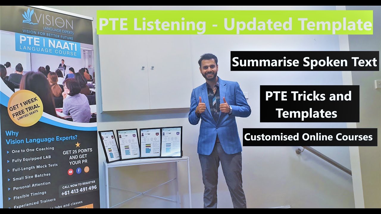 Summarize Spoken Text practice - PTE Listening - Use Updated Template ...