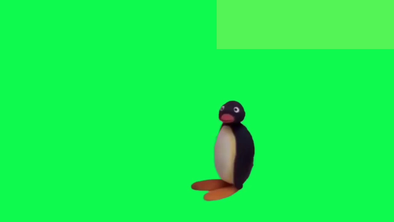 Pingu after spitting out his seaweed but green screen - YouTube