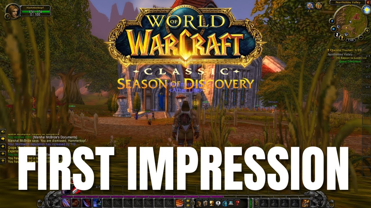 FIRST IMPRESSION - World of Warcraft Classic Season of Discovery - YouTube