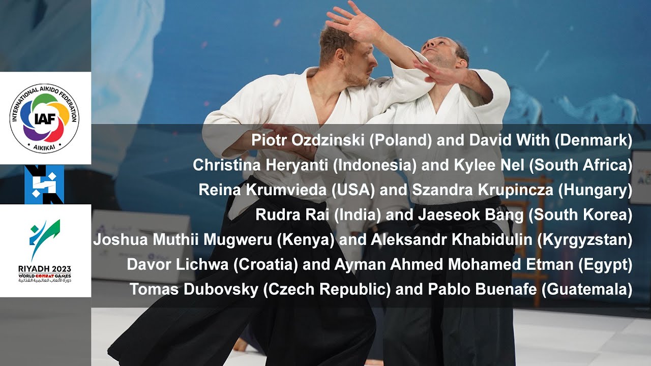 World Combat Games 2023 - Group Demo Aikido (shomenuchi attacks) - YouTube
