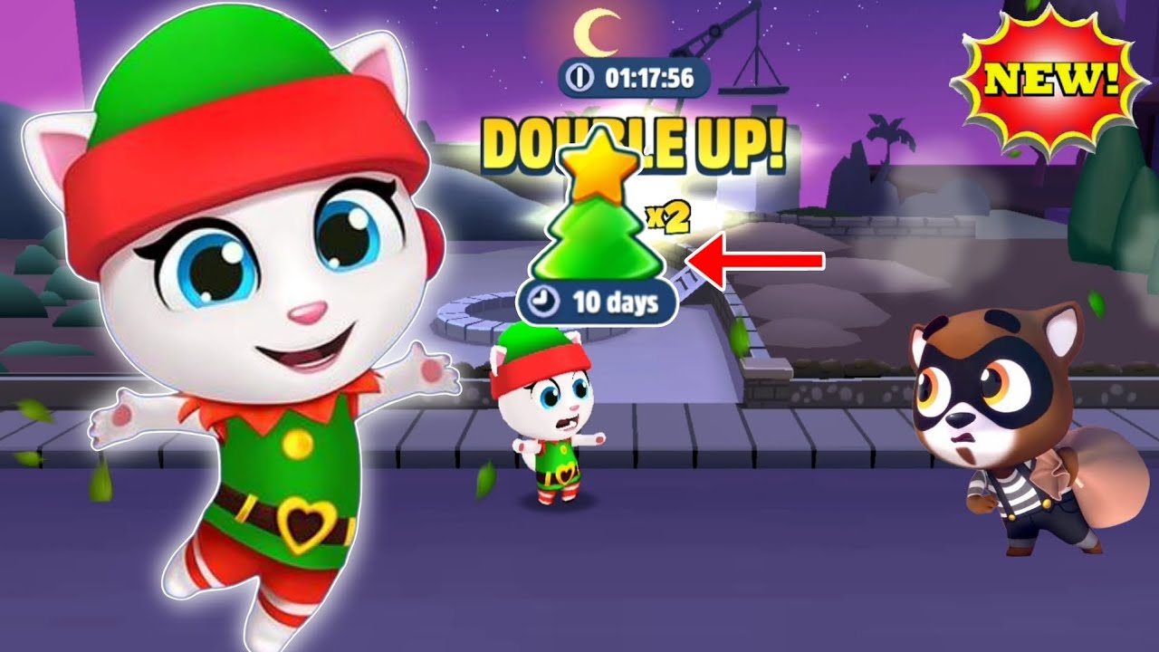 Talking Tom Gold Run New Update Festive Fun Christmas 2023 | Elf Angela ...