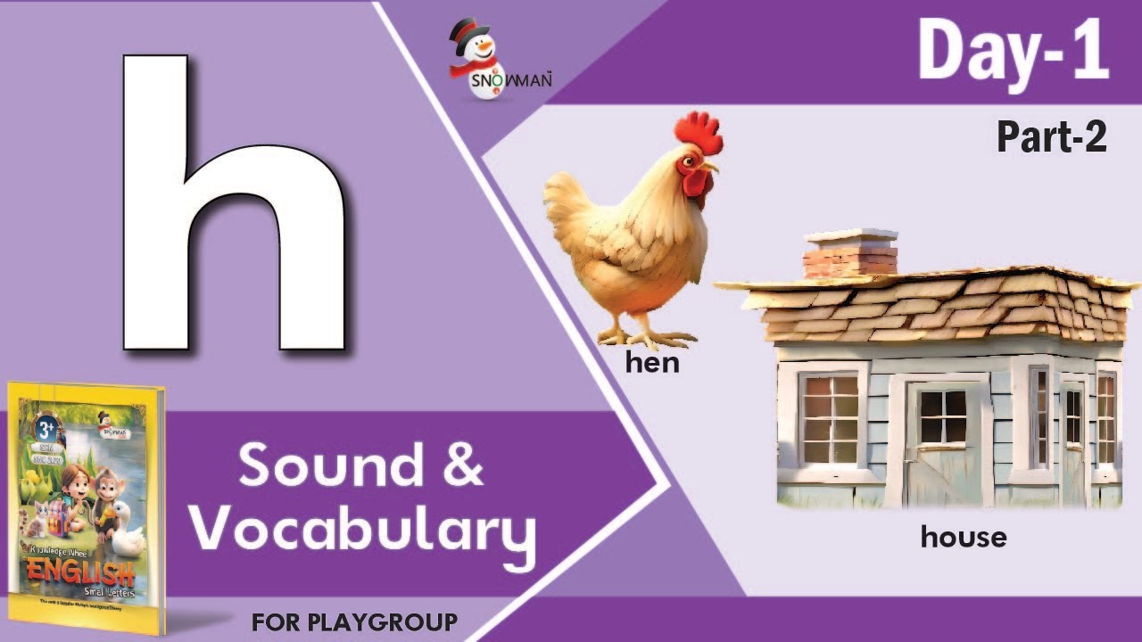 Small Letter "h" Sound & Vocabulary Day 1 | Playgroup Learning | Part 2 ...