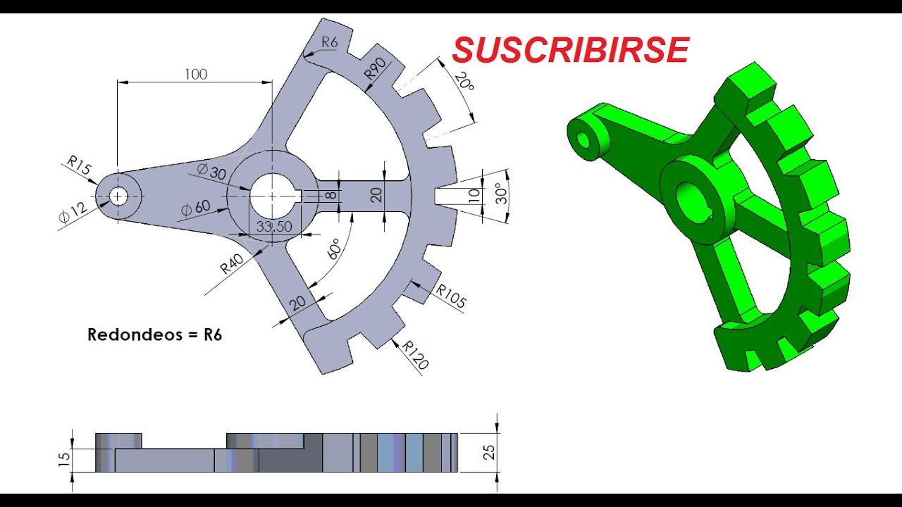 Solidworks Croquis 1 - YouTube