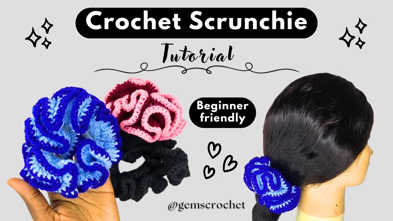 Crochet Scrunchie Tutorial | Easy Crochet Project | Beginner Friendly ...