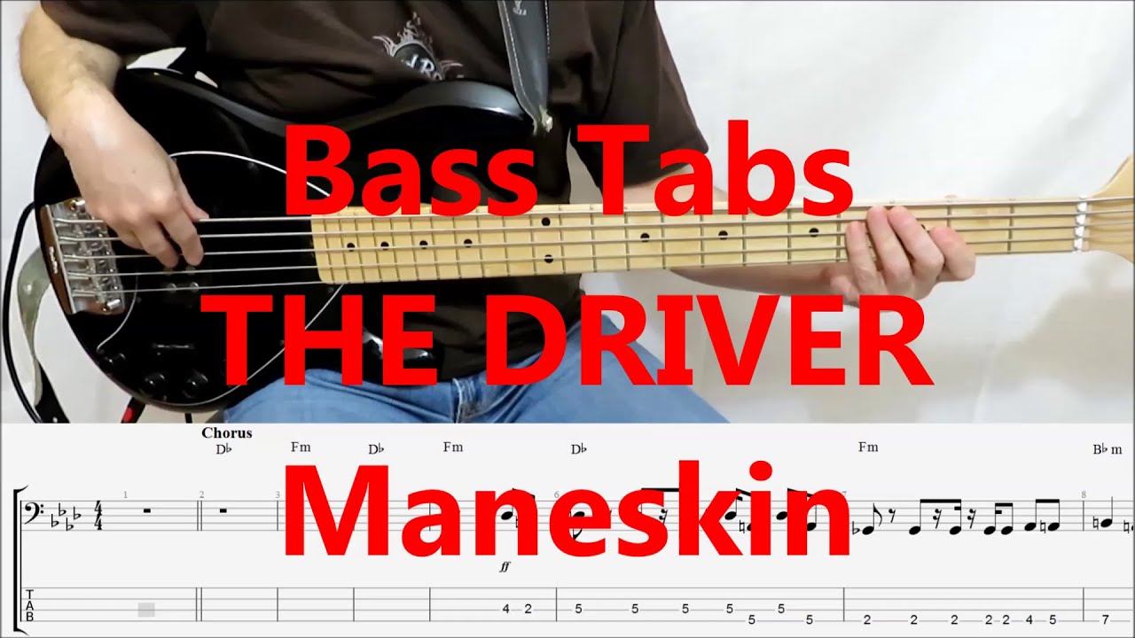 Maneskin - The Driver (BASS COVER TABS) preview - YouTube