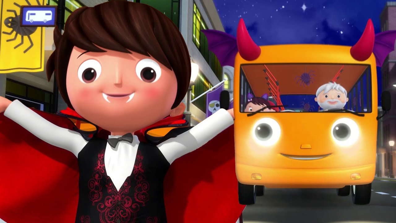 Wheels On The Bus Halloween Song 🎃🚌 | Nursery Rhymes & Kids Songs ...