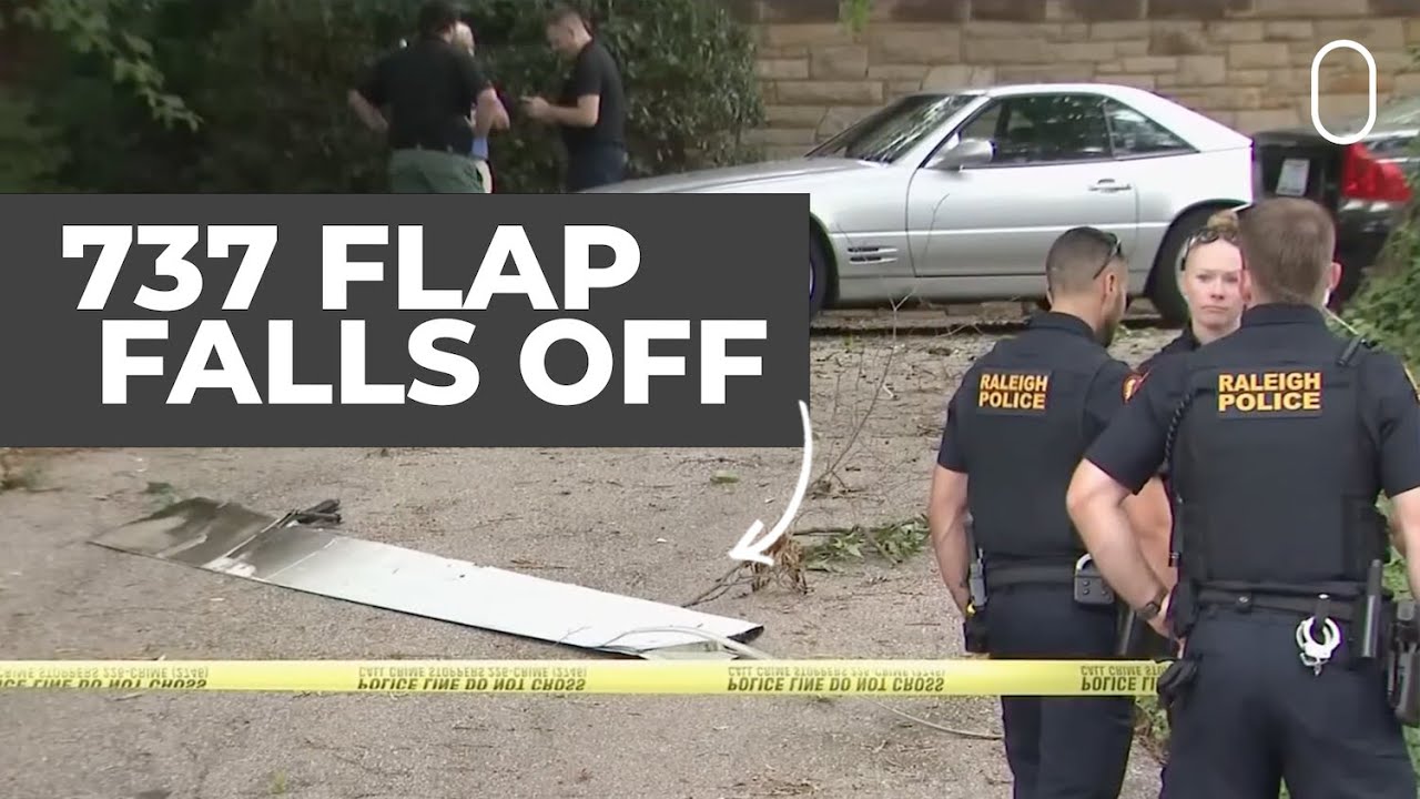 Delta 737 Wing Flap Falls Off, Lands In Residential Driveway - YouTube